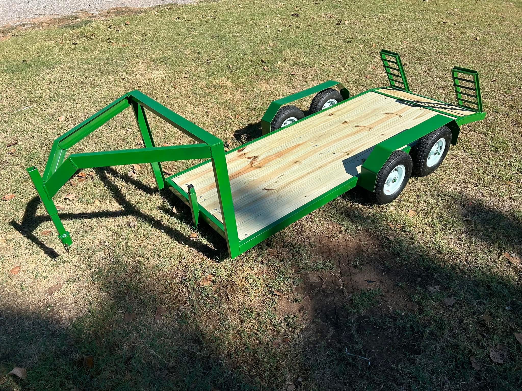 Kid's Flatbed Trailer For Hauling Behind Electric Ride-On Trucks ...